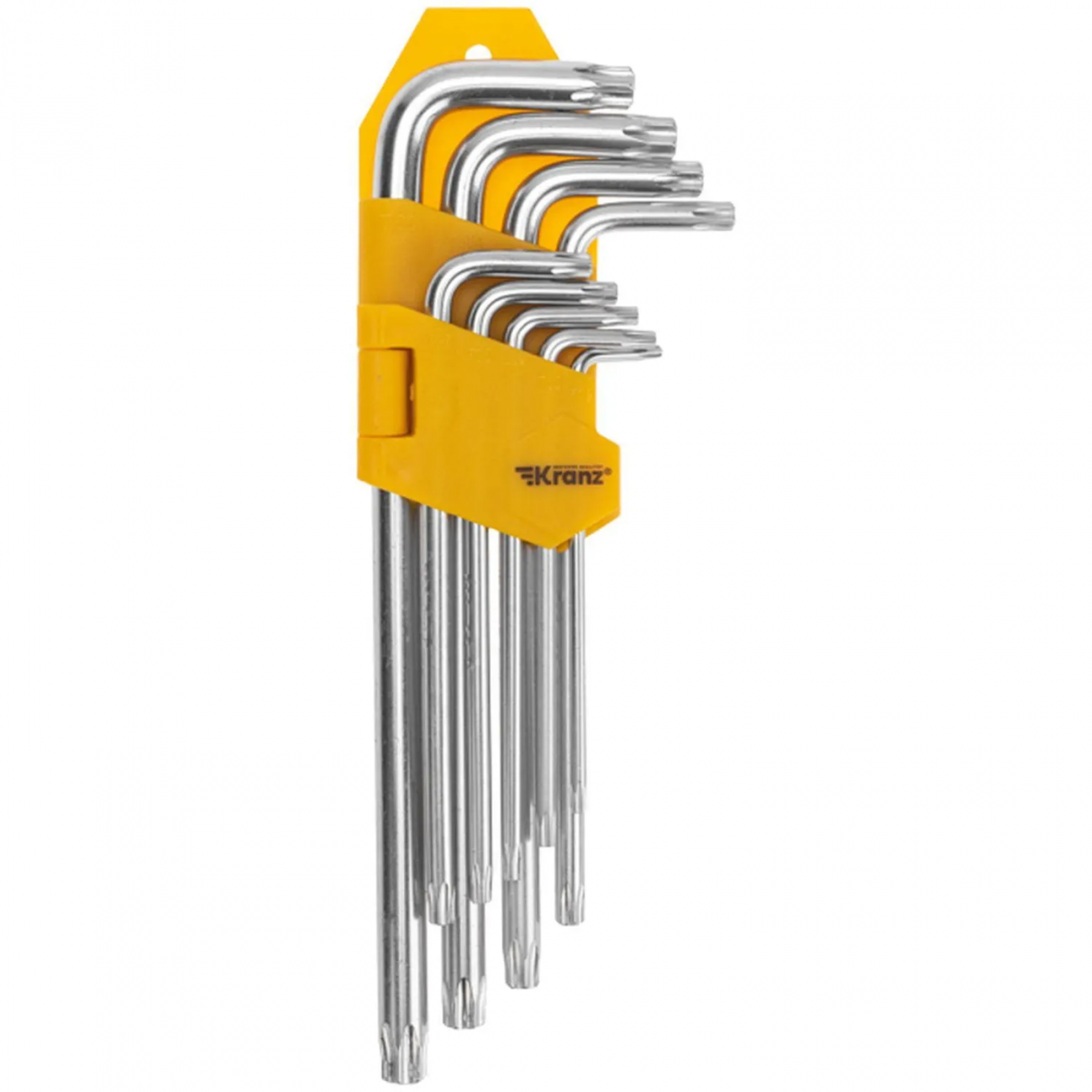 Набор ключей имбус. Tamper-Torx KRANZ 9шт ТТ10-50 закал. удл ник. KR-12-5221 2381303
