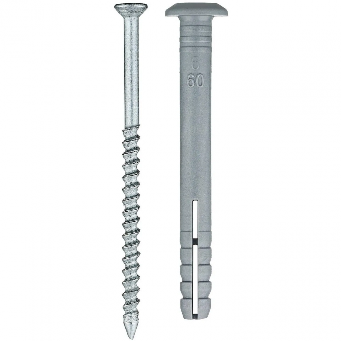 Дюбель-гвоздь 6х60 гриб. манжета (полипропилен)(500шт/уп)Tech-Krep(154276) 2374994