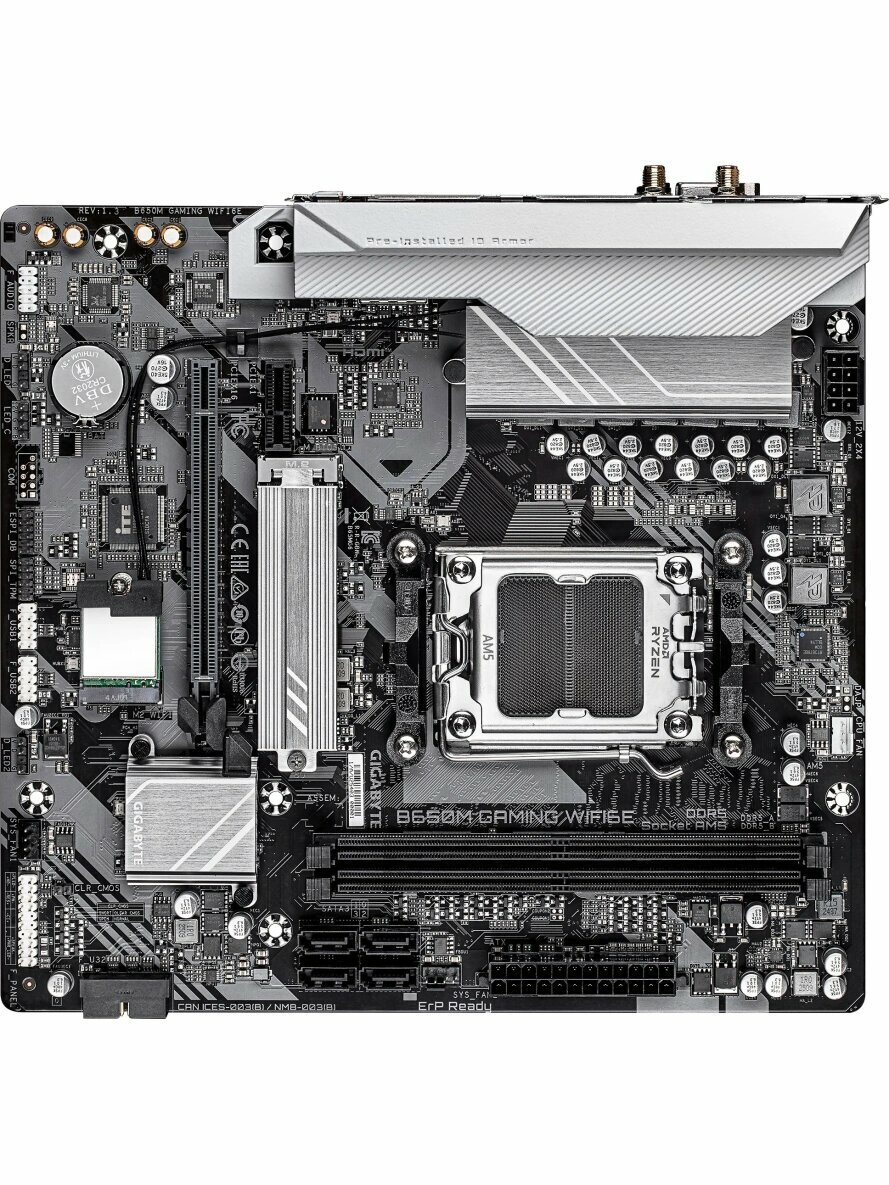Материнская плата Gigabyte B650M GAMING WIFI6E, SocketAM5, AMD B650, mATX