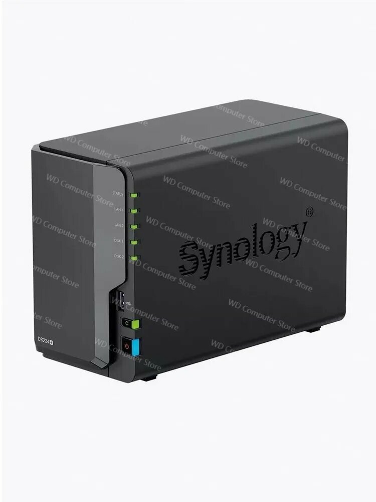 Охранное оборудование для дома и дачи Synology DS224+ на 2, черный