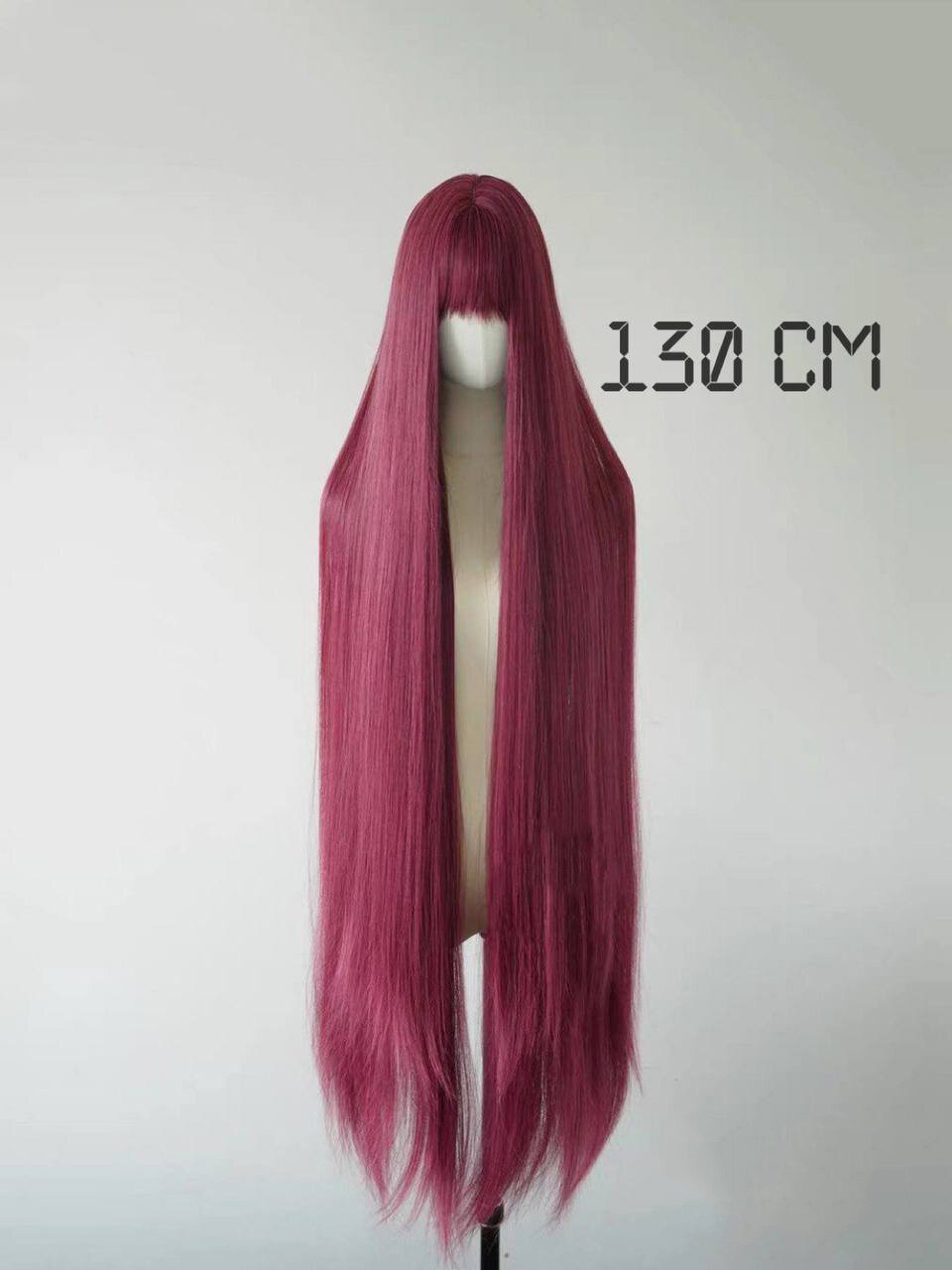 Парик "HARDDOLLS" для косплея, искусственные волосы, малиново-красный, длина 130 см