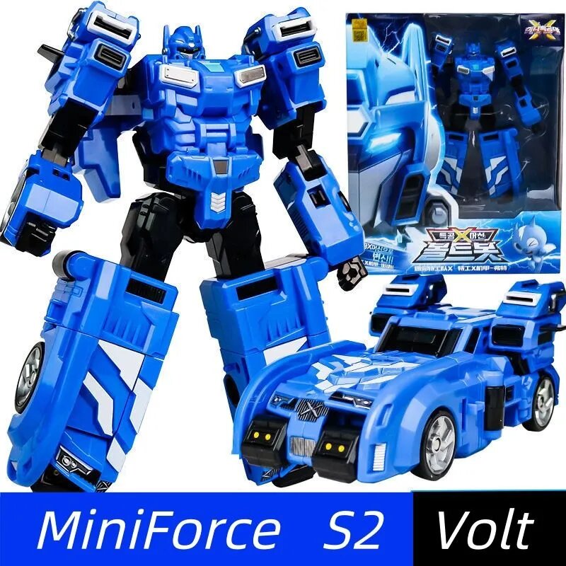 Mini Force(Мини-специальная команда), МиниФорс игрушка, Подарки для детей, Деформационный робот, S2, 17.5CM, Volt
