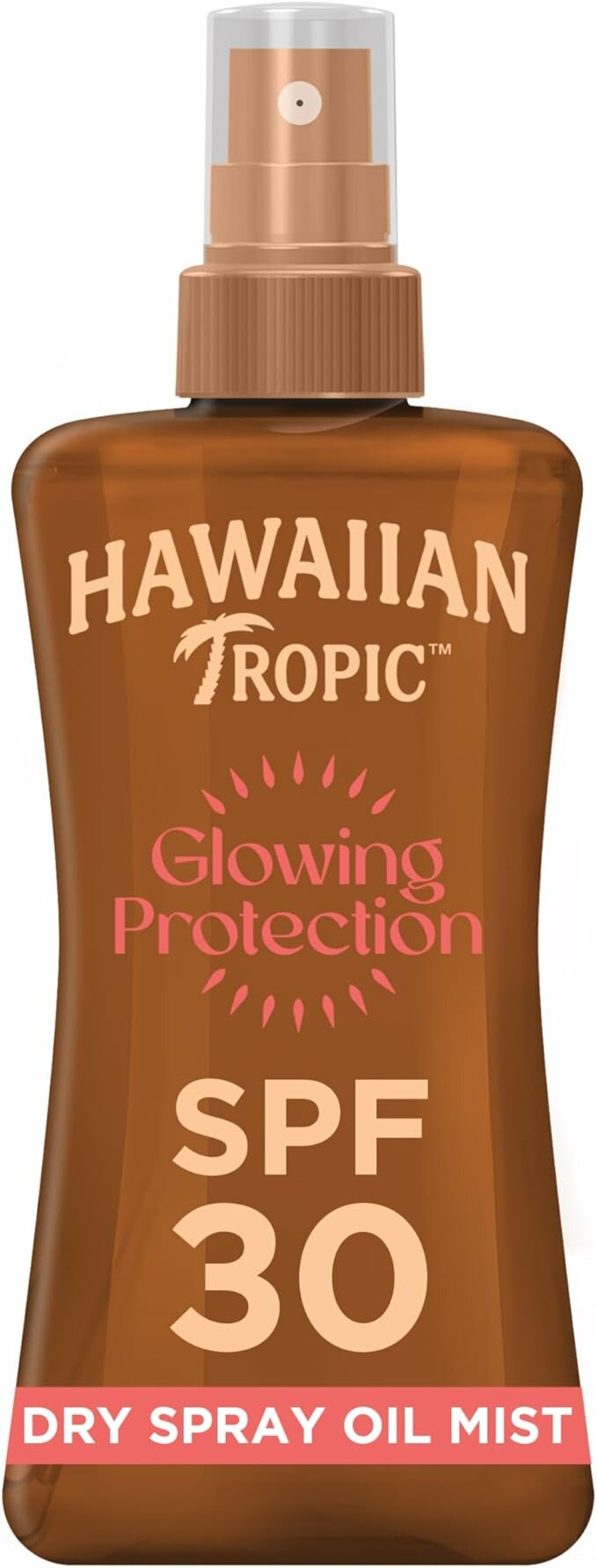 Hawaiian Tropic Glowing Protection Сухое масло-спрей SPF30 Защитное и бронзирующее масло 200 мл