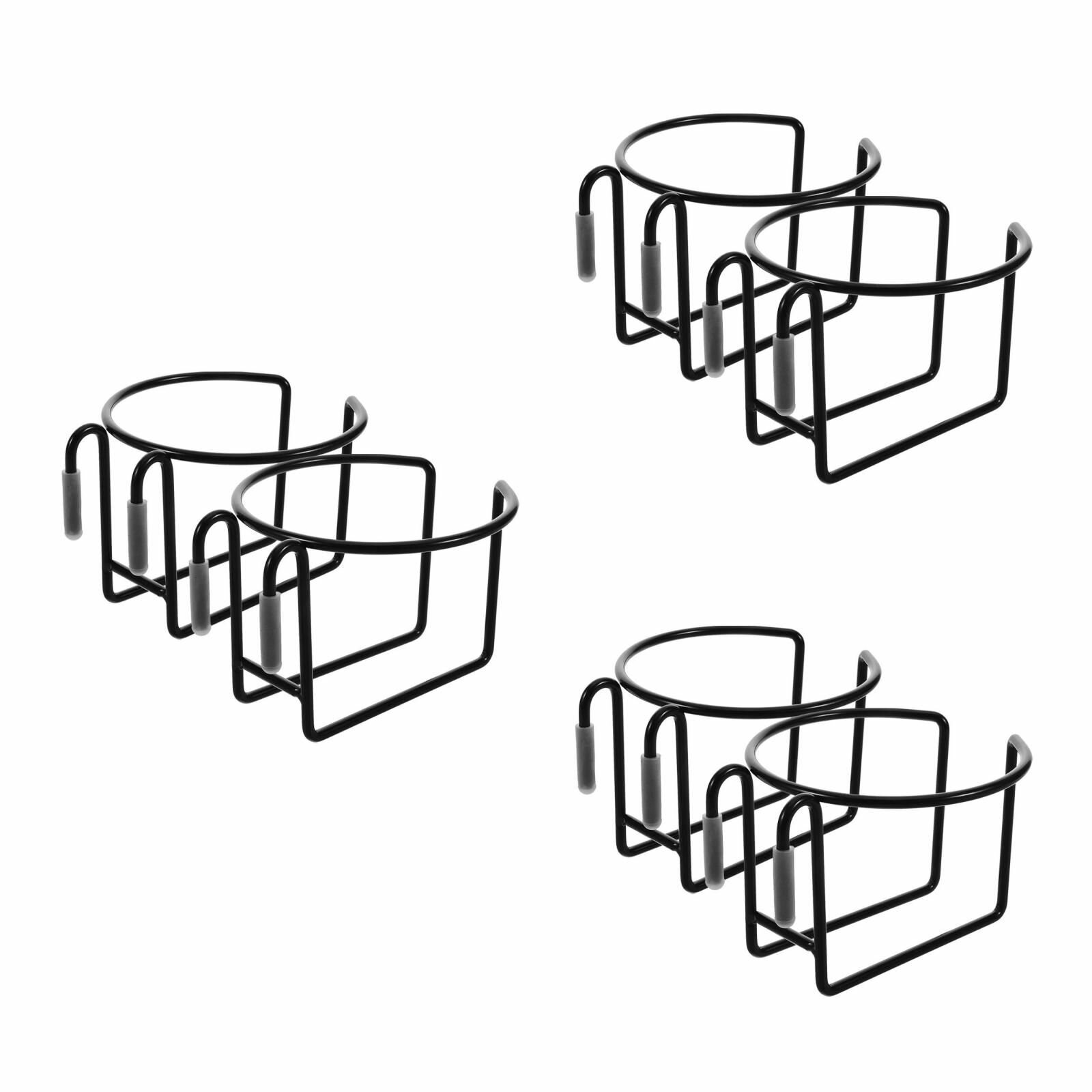 Черный железный держатель для чашек на тележку, многофункциональный аксессуар для покупок