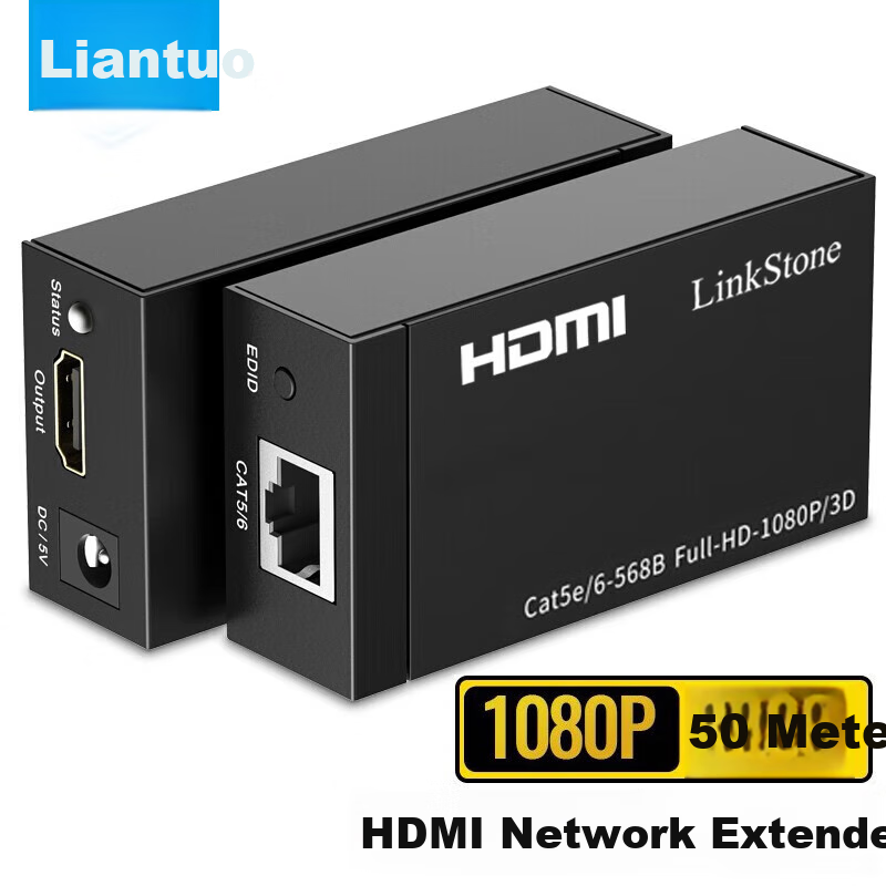 LinkStone HDMI Extender 50 м HDMI в RJ45 Конвертер для передачи HD-сигнала по одному кабелю Модель：HDMI Extender [50