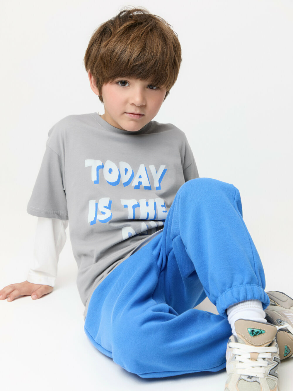 Футболка базовая футболка с принтом для мальчика