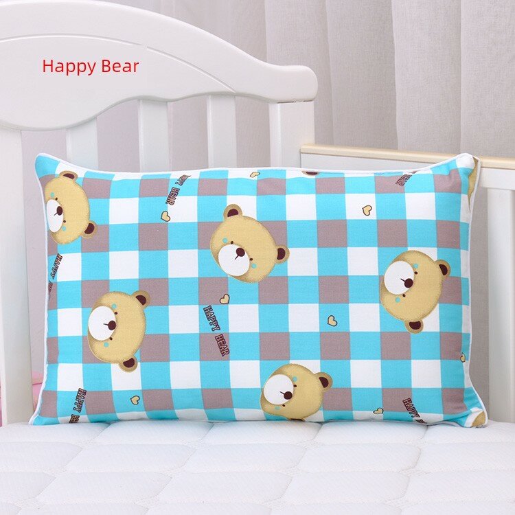 Мягкий детский подушечный сердечник Happy Bear с наполнителем из бурого ореха, 100% хлопок, все сезоны