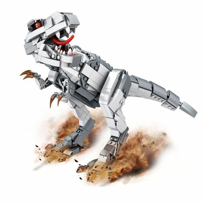 Building blocks Canglong Jurassic giant dinosaur Tyrannosaurus rex children's educational assembly toy boys
