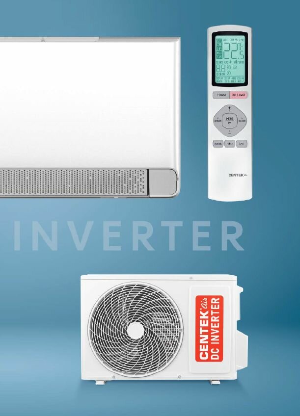 Сплит-система CENTEK CT-65MDC10, инверторная, 30м², A+++, самодиагностика, Wi-Fi