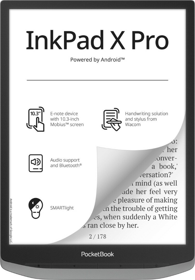 Электронная книга PocketBook Inc Pad X Pro Mist серый (PB1040D-M-WW)