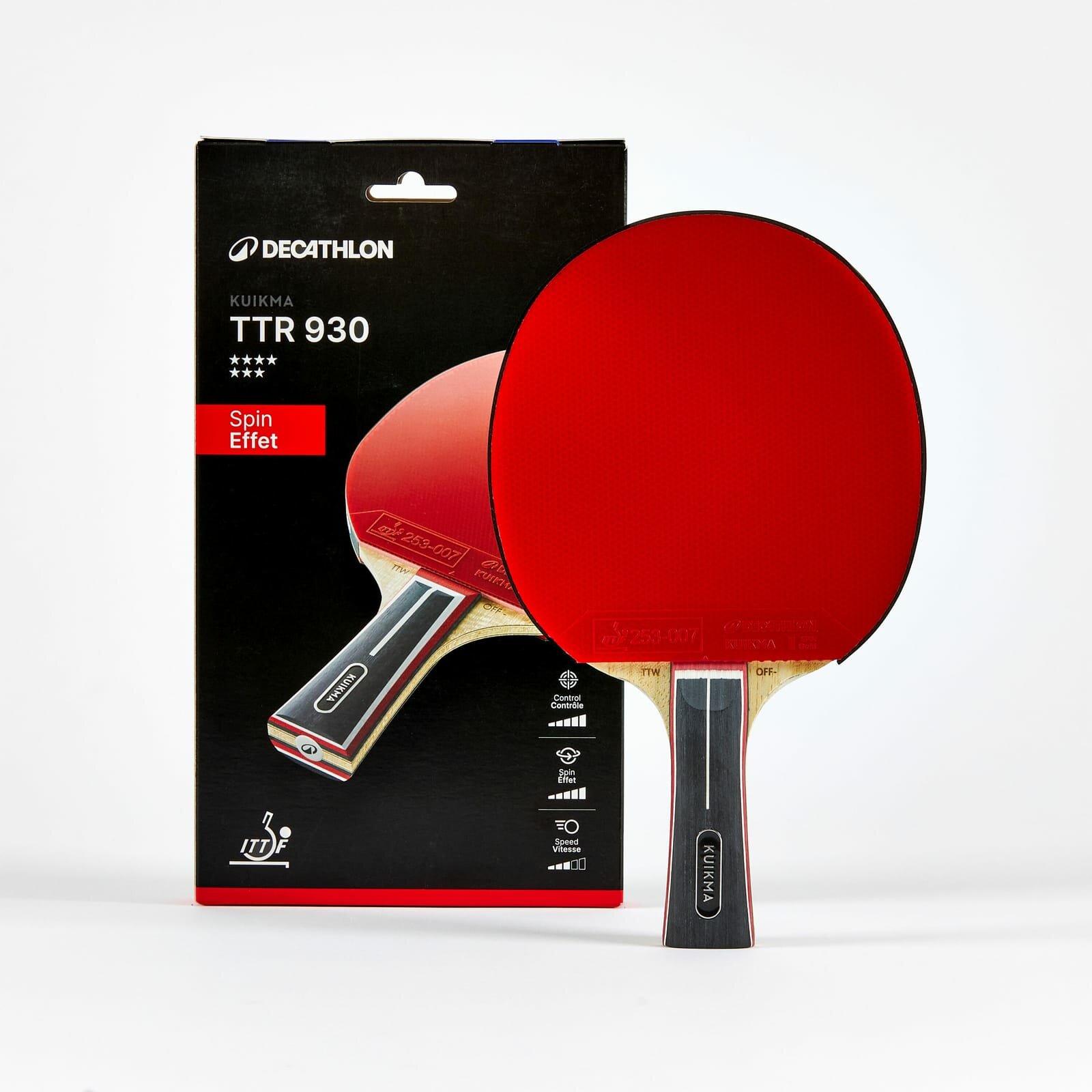 DECATHLON ракетка для настольного тенниса Decathlon Pongori TTR 930 Spin H-Carbone 7* ITTF Club, shakehand