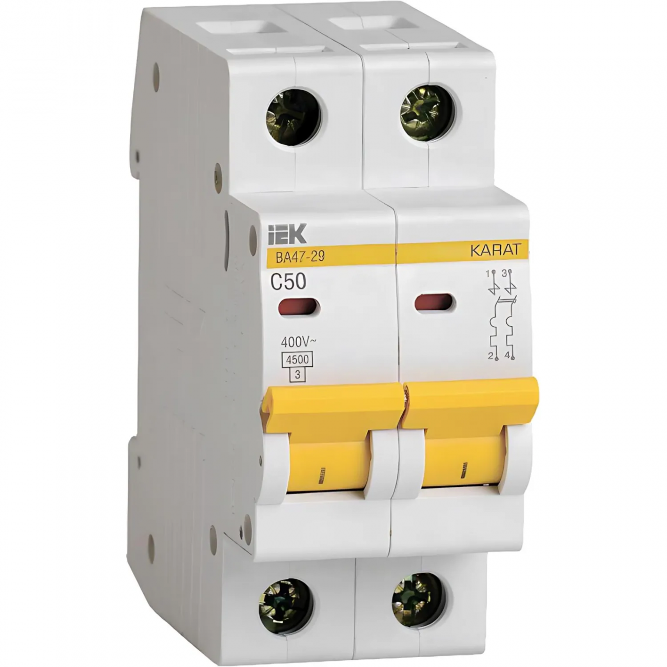 Выключатель автомат. 2п C 50А 4.5кА ВА47-29 KARAT IEK MVA20-2-050-C 2082445 23778