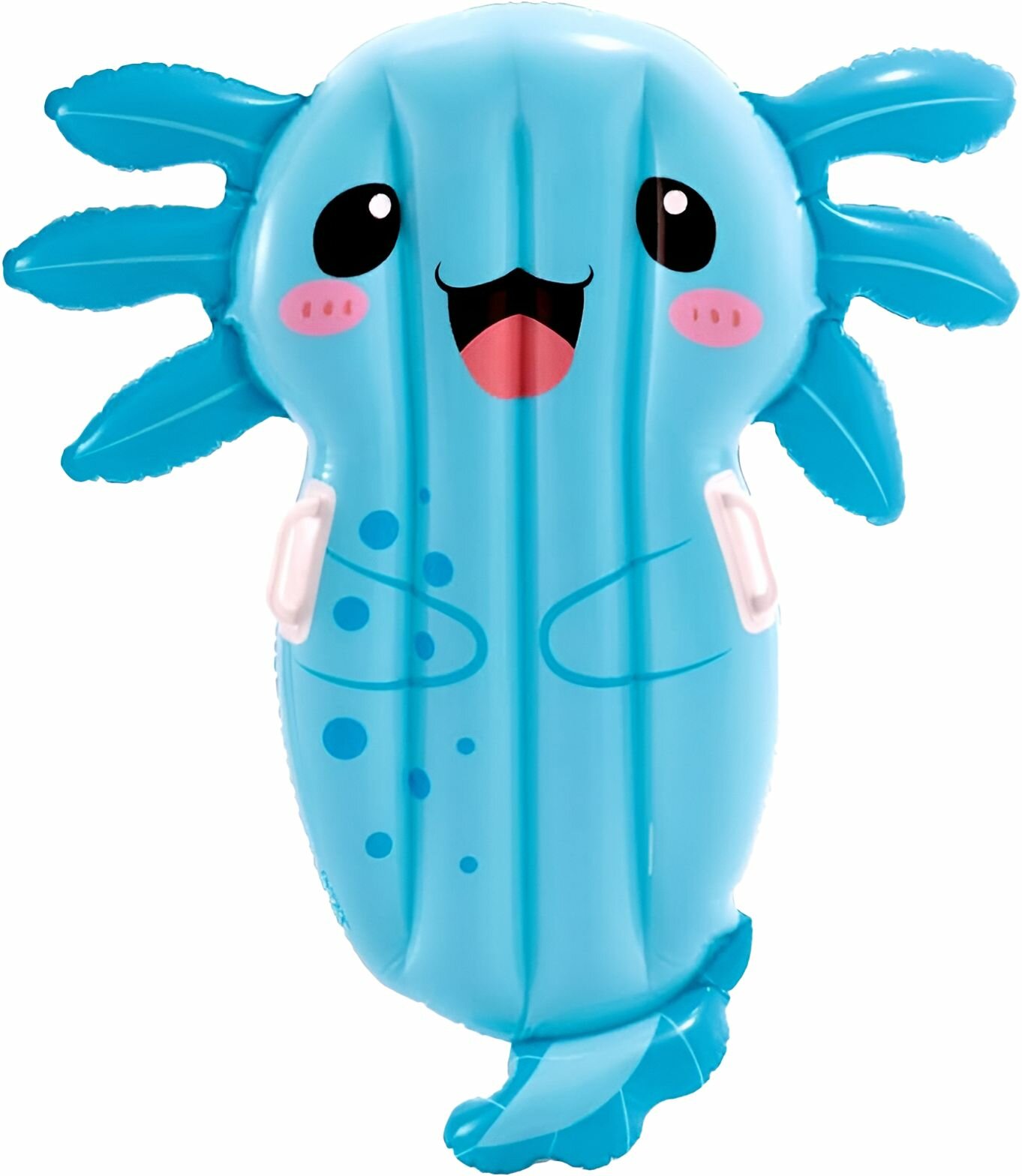 Большая надувная игрушка "Axolotl float", детский плавательный матрац для купания в бассейне и море, одноместный надувной плот, 117 х 107 см.