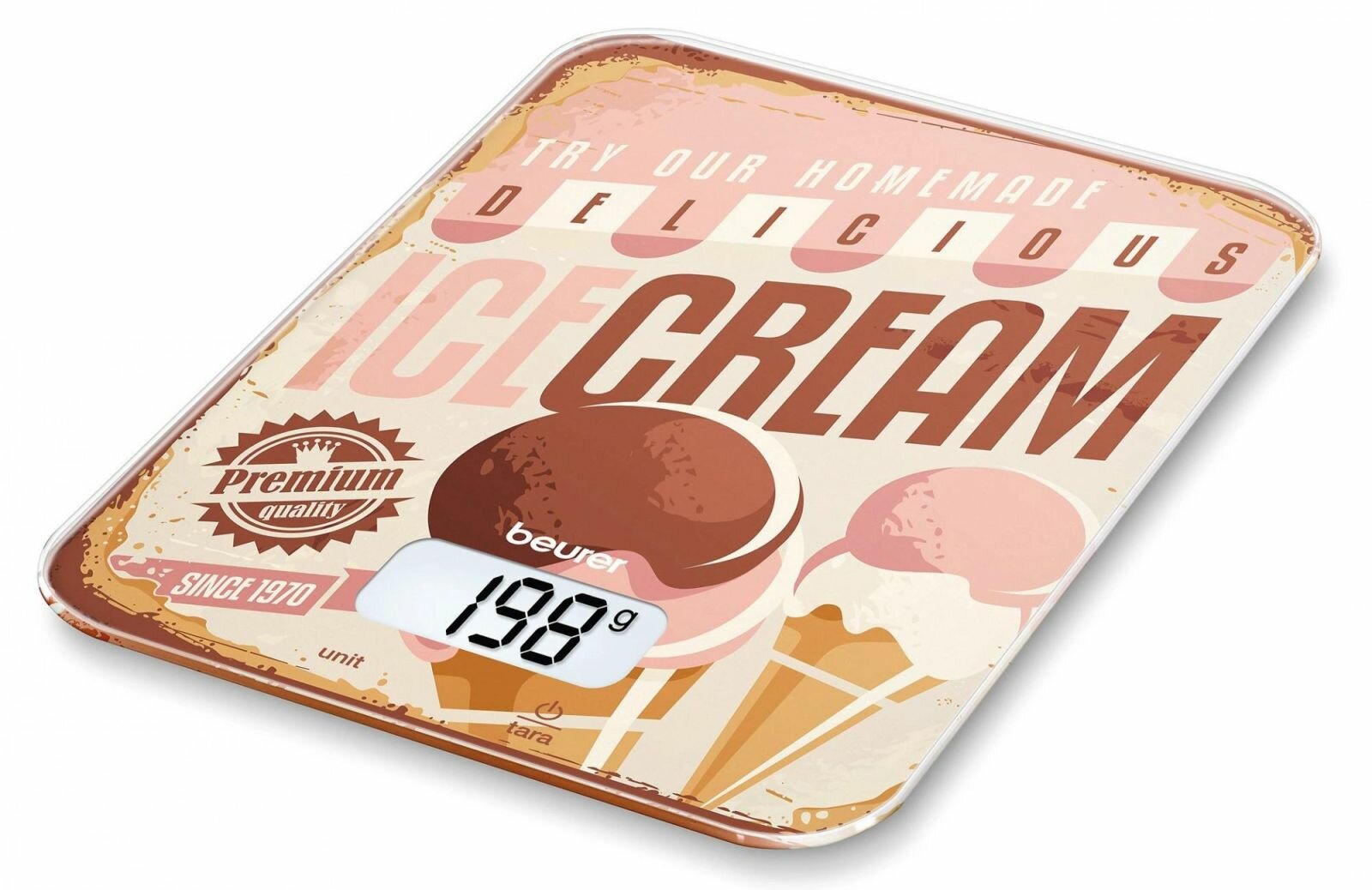 Весы кухонные Beurer электронные, KS19 Ice Cream, максимальный вес 5 кг (704,02)