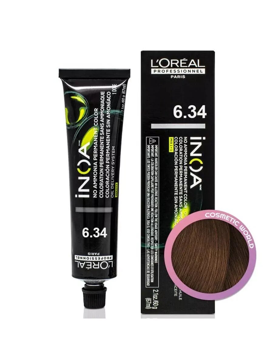Loreal INOA 6.34 - Краска Иноа 60 мл — фото 1