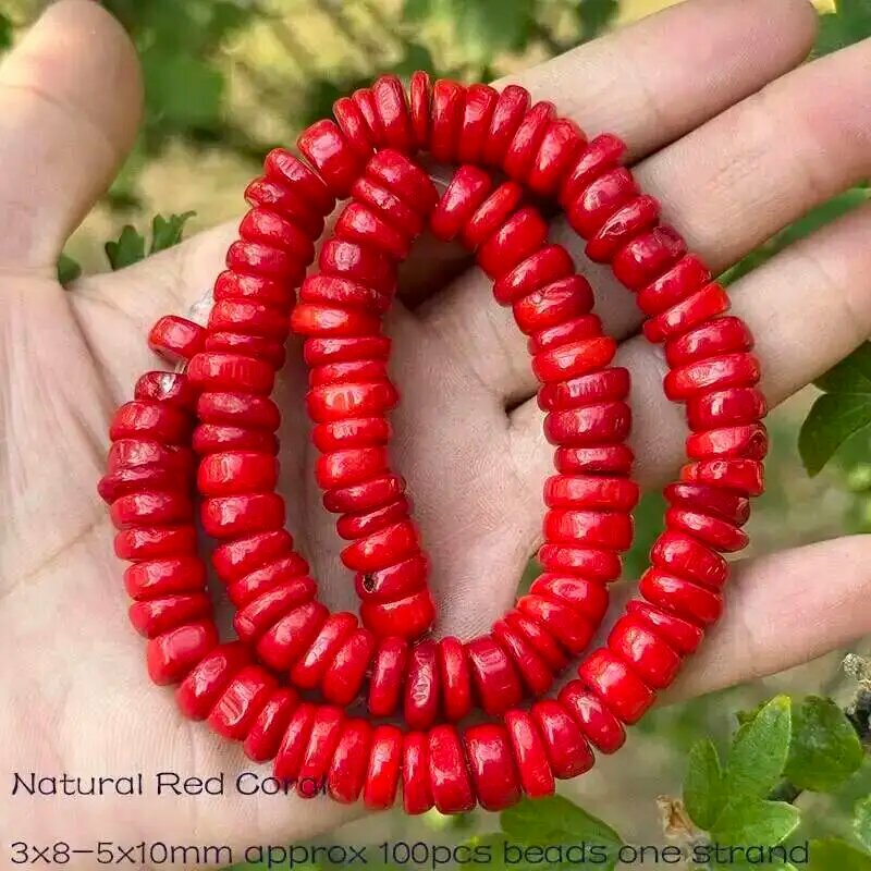 Красный коралловый камень бусины jbyzbsm 15 дюймов Красный, 3x8-4x10mm