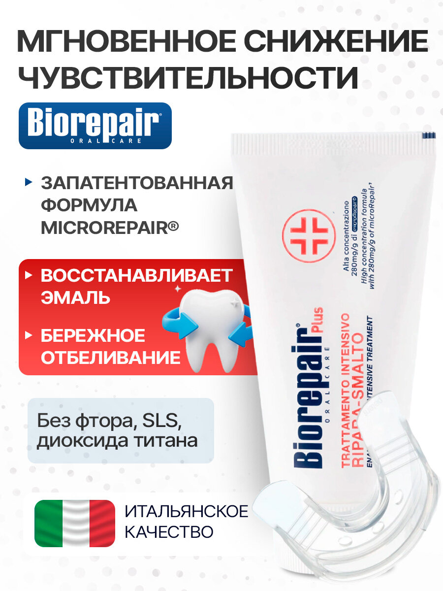 Biorepair препарат для снижения чувствительности и восстановления эмали, 50 мл