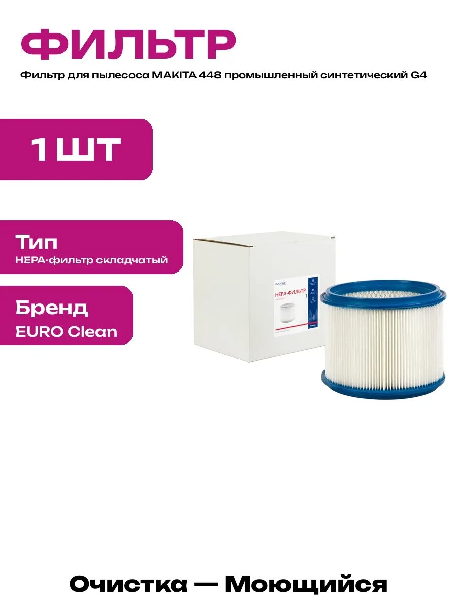 Фильтр для пылесоса MAKITA 448 синтетический многоразовый G4