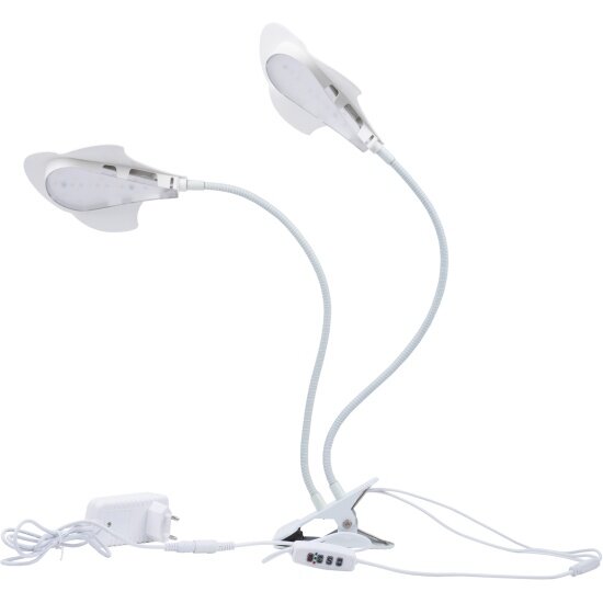 Cветильник для растений Uniel ULT-P35M-15W/SPLE/TM IP40 WHITE LEAF с таймером. Спектр для фотосинтеза.