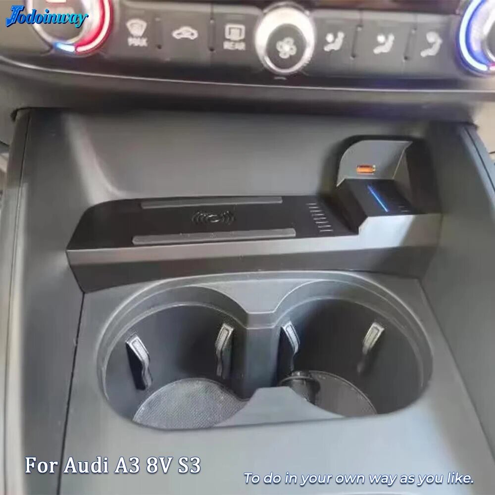 Беспроводное зарядное устройство 15 Вт для Audi A3 8V S3 2014-2020: зарядная станция-подставка для телефона, быстрая зарядка, аксессуары для крепления мобильных устройств