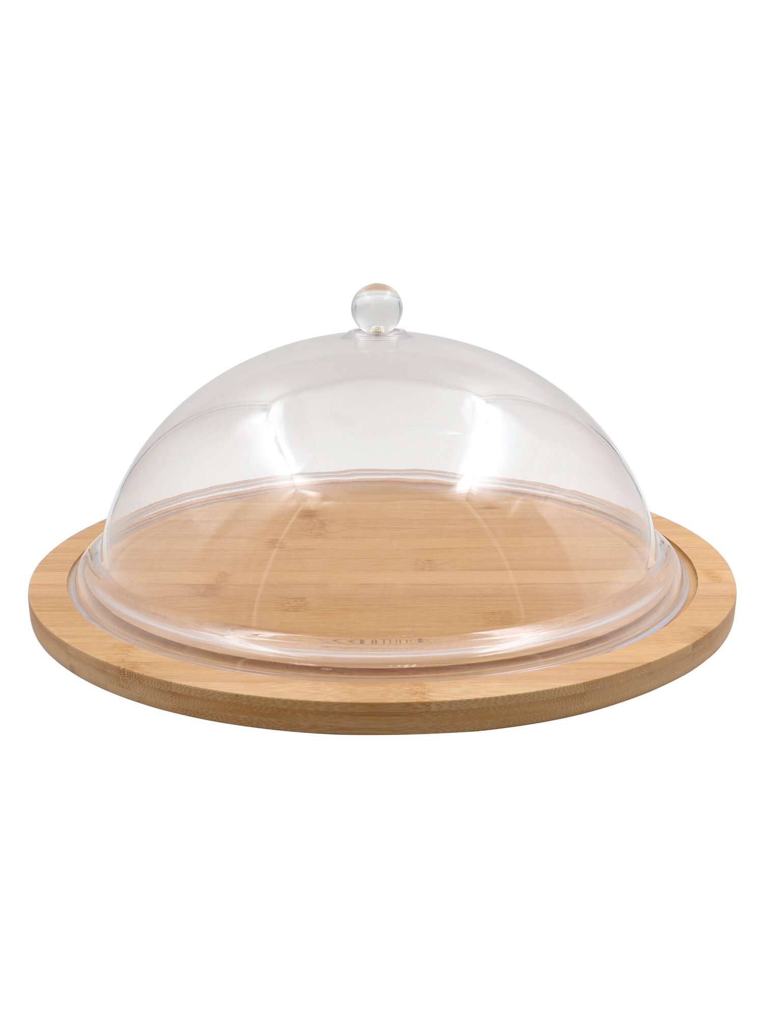 Блюдо сервировочное бамбуковое с пластиковой крышкой, 41х17 см, Катунь.