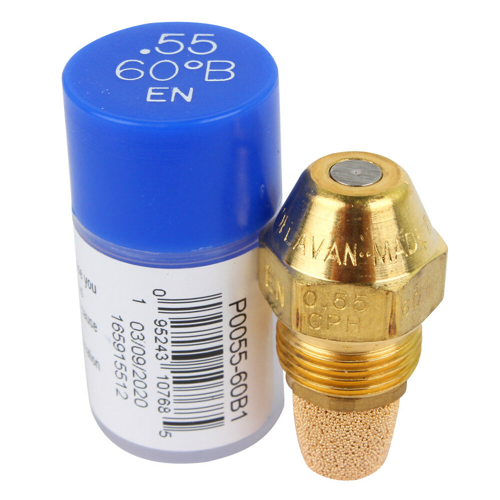 Форсунка Delavan 0.55GPH, 60B, P0055-60B1, В - образная форма распыла, угол 60 градусов, для дизеля — фото 1