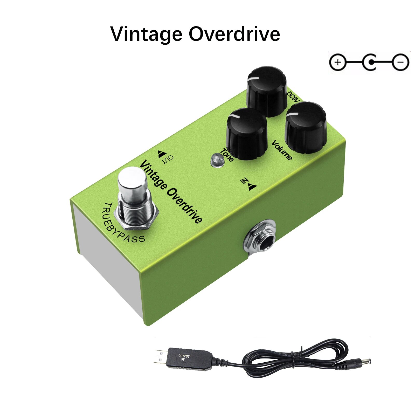 Зеленая гитарная педаль Overdrive Vintage Overdrive
