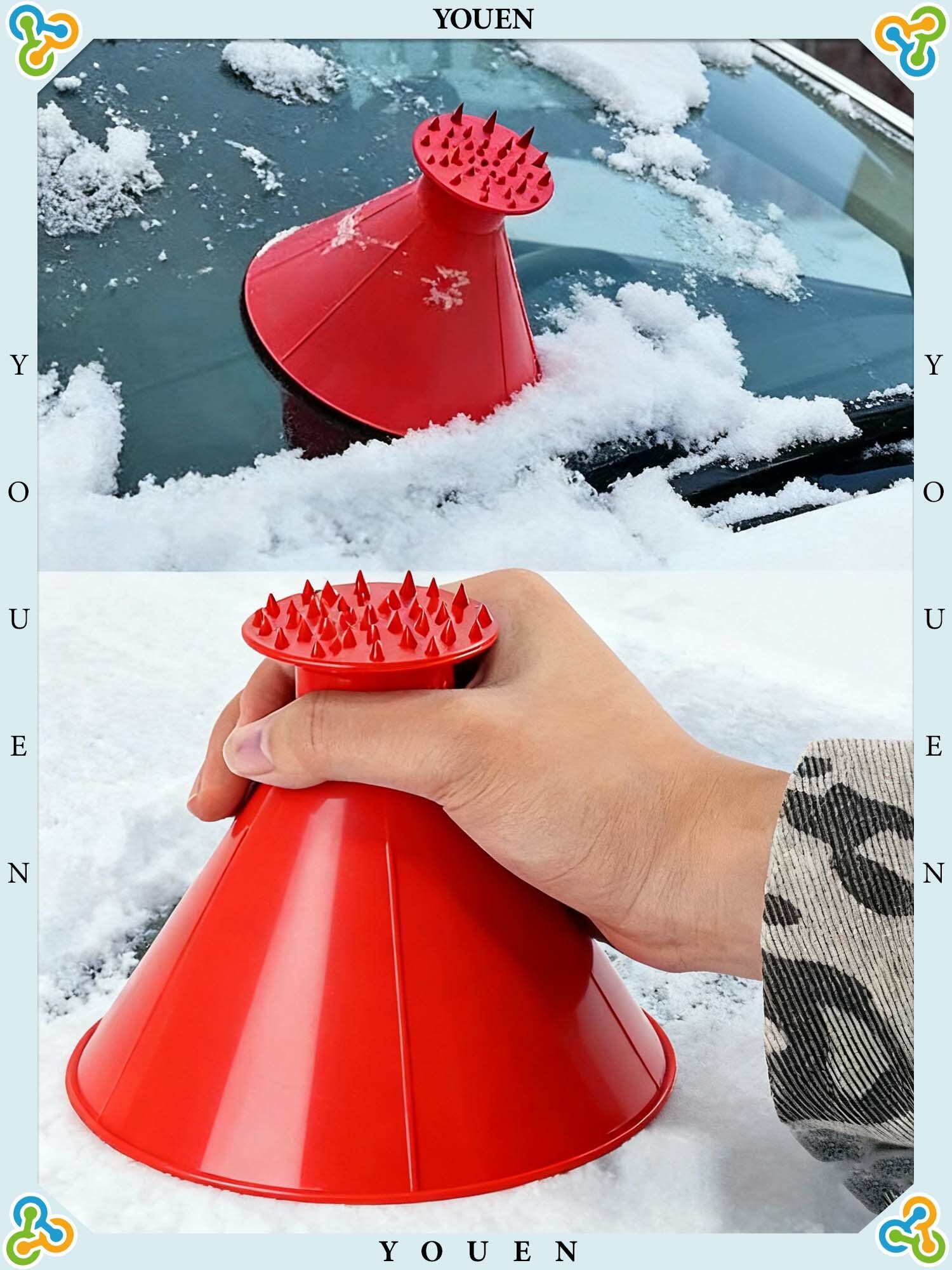 Красный скребок-лопатка для снега и льда — автомобильный скребок для лобового стекла и очистки кузова