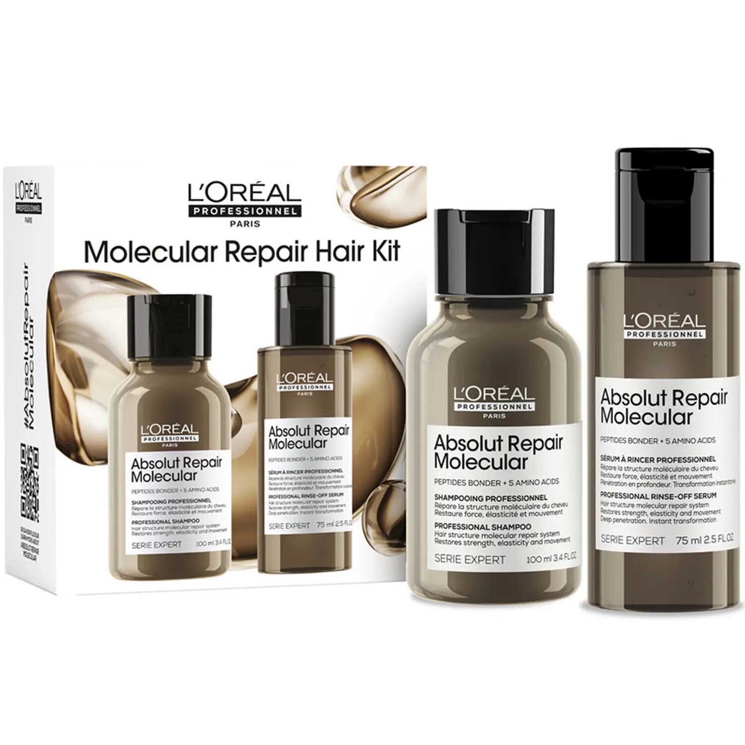 Набор для молекулярное восстановление волос L`oreal Professionnel Absolut Repair Molecular (шампунь + сыворотка)