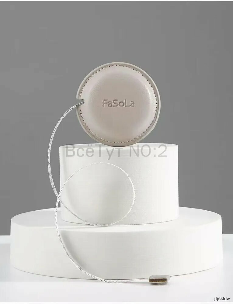 Сантиметровая лента рулетка FaSoLa самосматывающаяся 1,5м в футляре, сантиметр для шитья, метр портновский, лента измерительная для рукоделия, бежевый