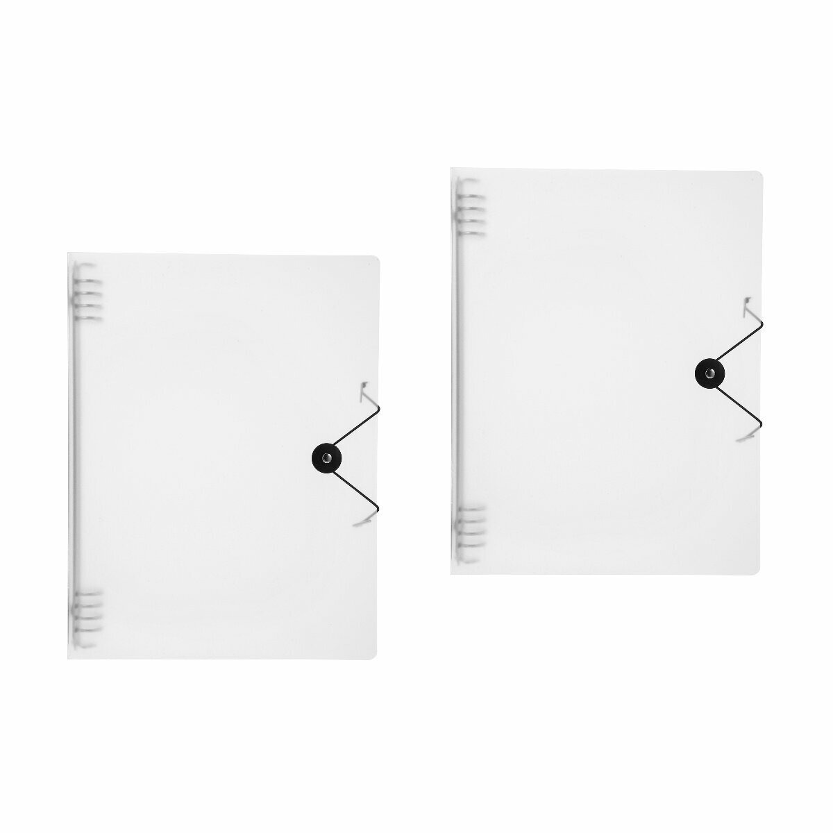 Прозрачная обложка для блокнота из пп, портативная, с металлической застёжкой, для защиты а4