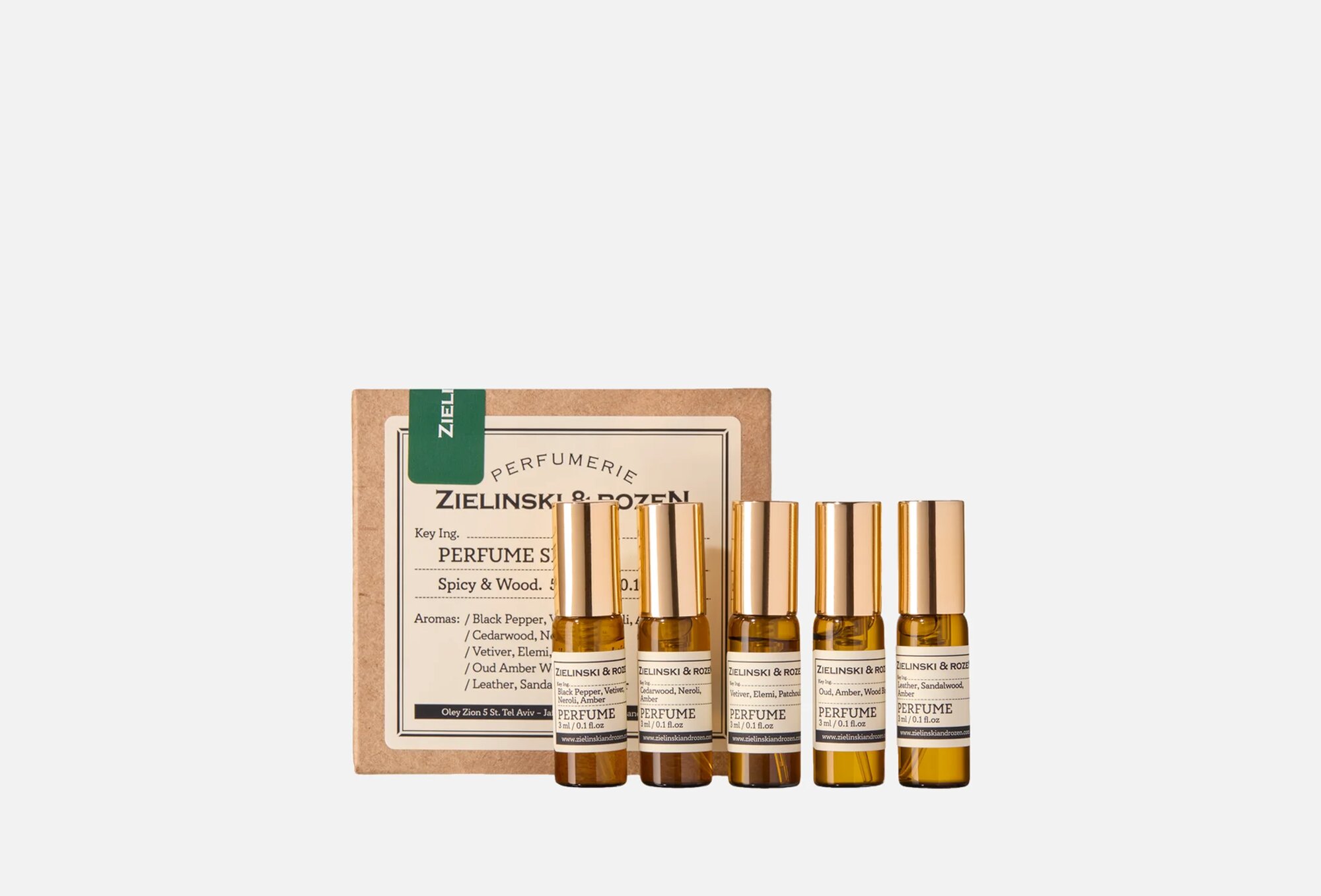 Zielinski & Rozen Парфюмерный набор Spicy & Wood ( 5шт*3мл )