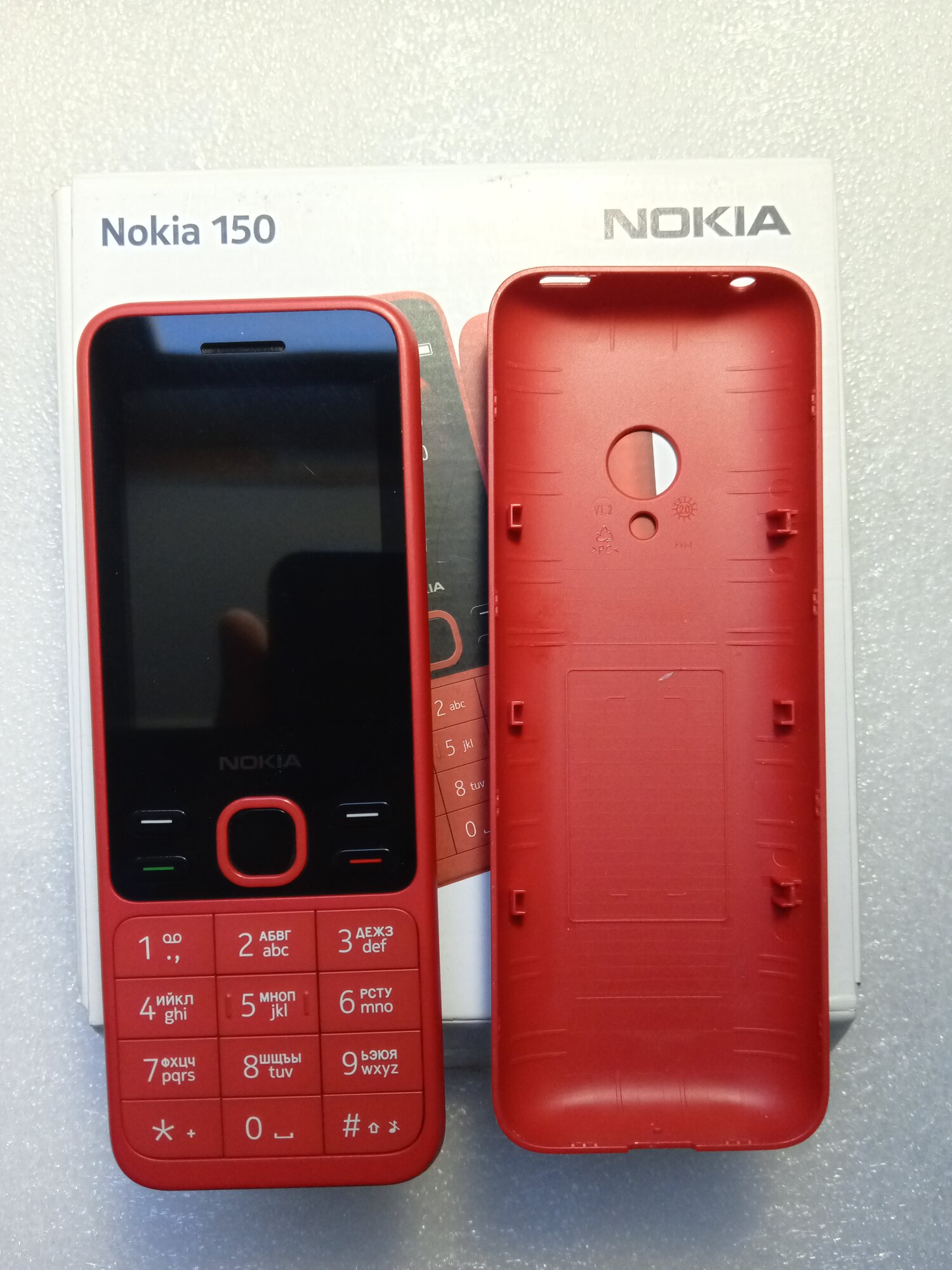 Полный комплект корпуса мобильного телефона + русская клавиатура для Nokia 150, RED