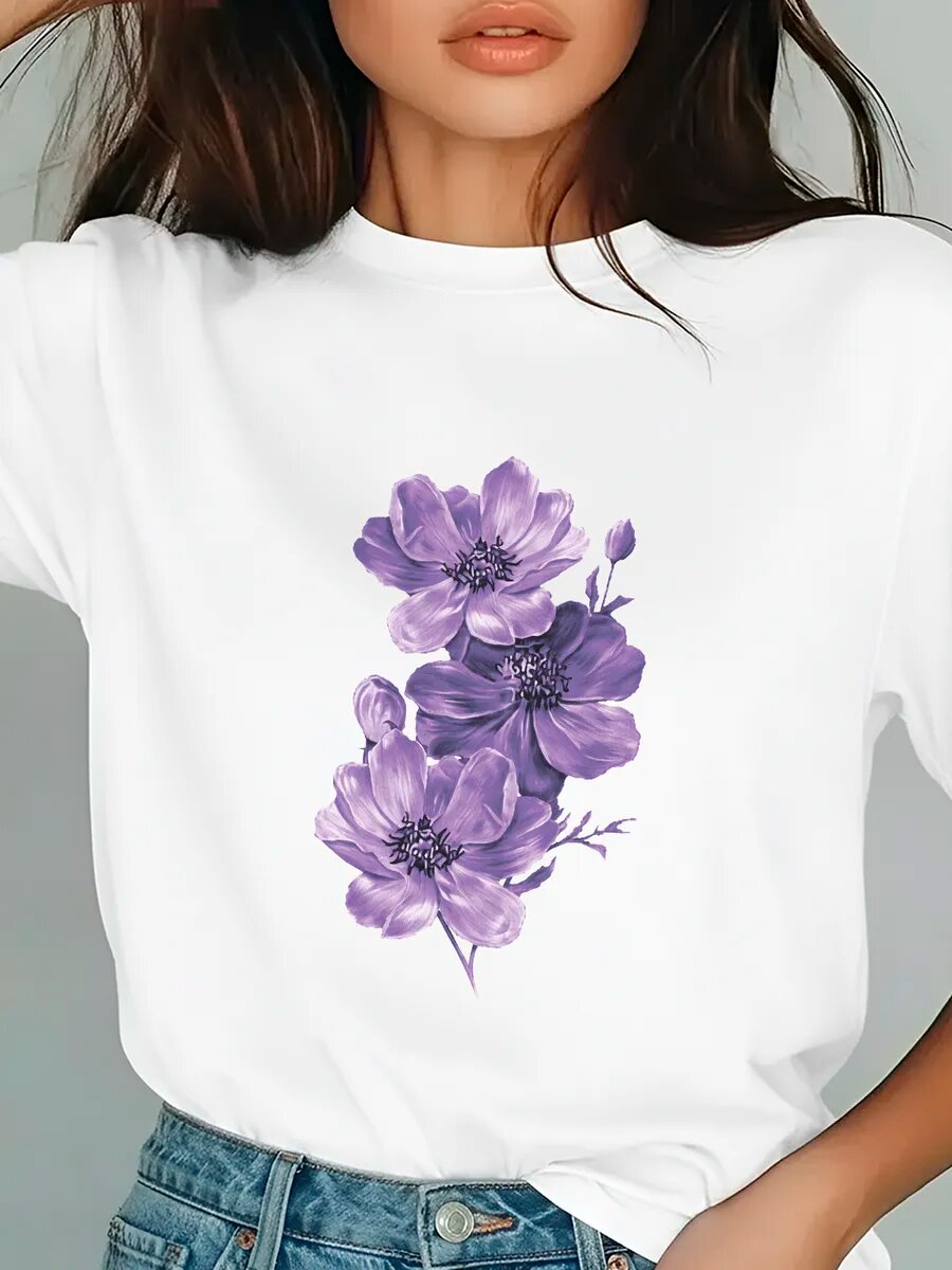 Футболка PRINTSHOT, 1 шт., размер M, белый