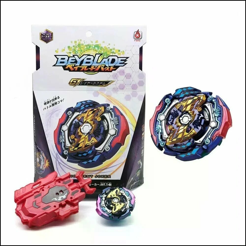 Коллекционная игрушка Бейблэйд Judgement Joker B142, бестселлер серии блейд бёрст, комплектуется пусковым устройством и рукояткой для захватывающего вращения