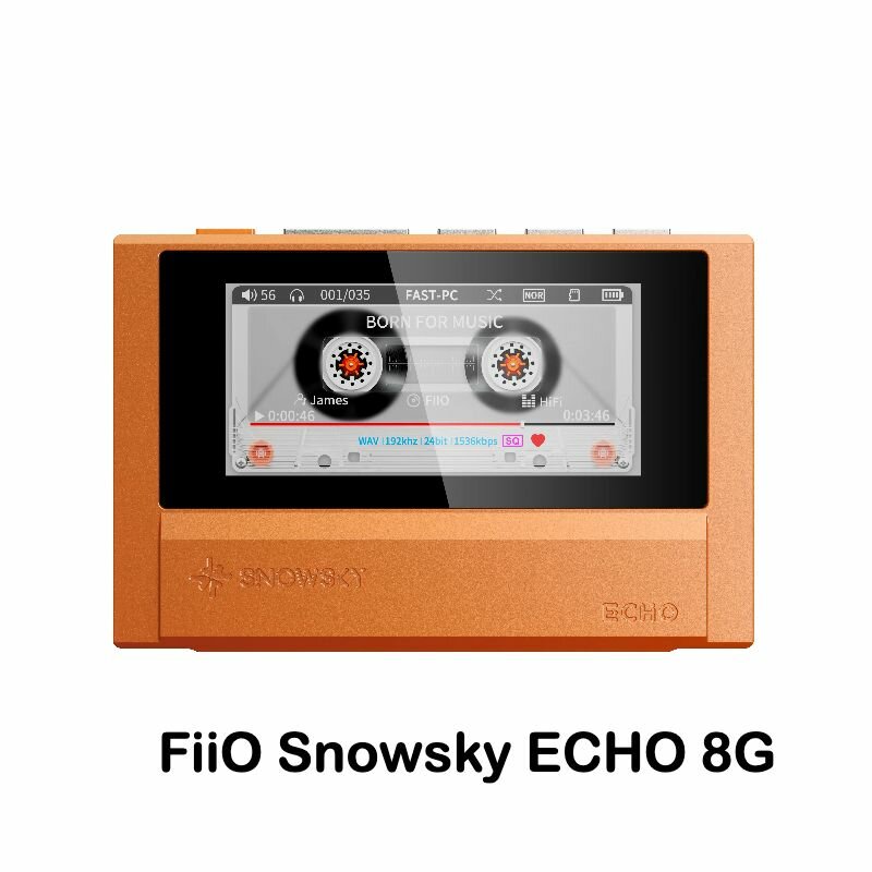FiiO SnowSky ECHO MP3-плеер без потерь 8 ГБ CS43198 Декодер с двумя выходами Поддержка Bluetooth аудиоплеер DSD WAV Hi-Res