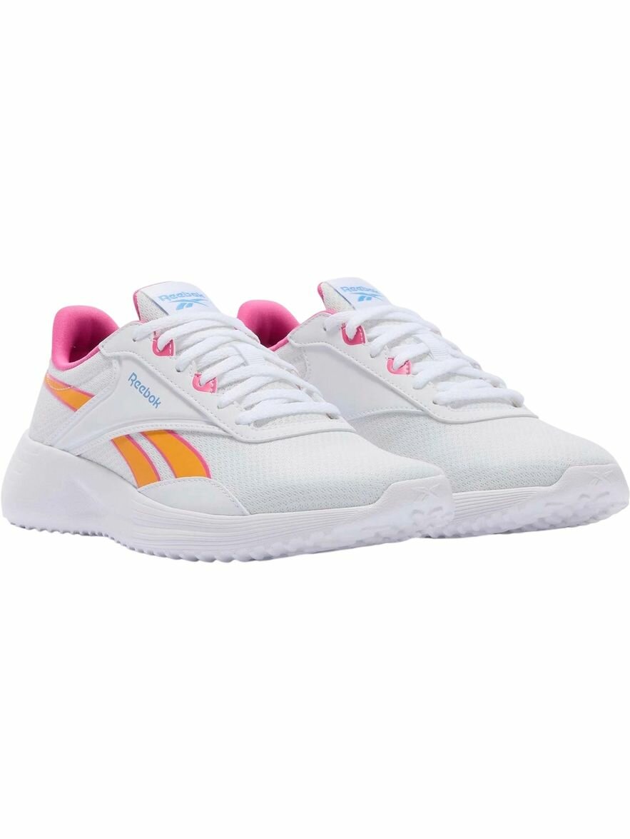 Кроссовки Reebok Lite 4 W, полнота F, размер 6 US, белый/розовый/оранжевый — фото 1
