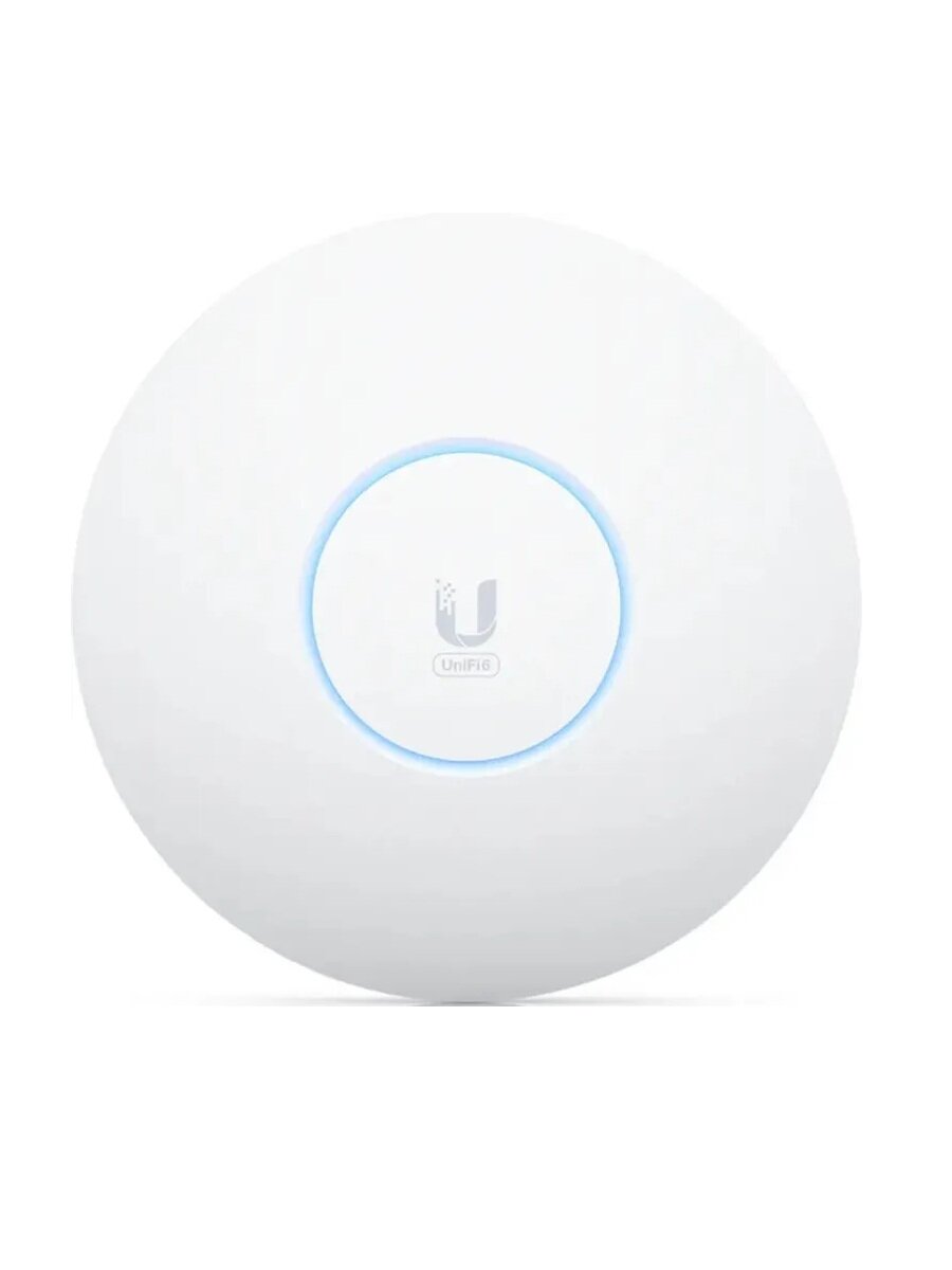 Точка доступа Ubiquiti U6-Enterprise UniFi 6 AP Enterprise, 2,4+5+6 ГГц, Wi-Fi 6E, 4х4 MU-MIMO, 802.3at, 1х 2,5G RJ45