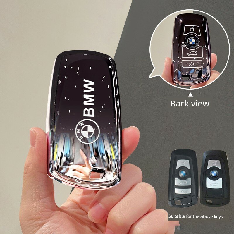 Одиночный чехол для ключа BMW 3 Series с градиентным черным дизайном для моделей 1,2,3,4,5,6,7, X3, X4, M3