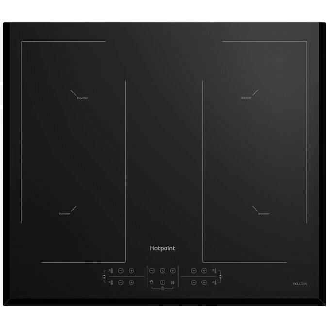 Варочная поверхность Hotpoint HB 1560B2 BA, Черный (Black), Индукционная, Стеклокерамика, 4 (все индукционные), Турция