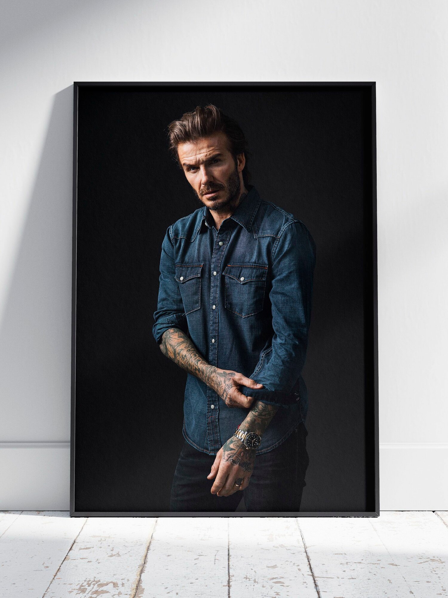 Плакат на стену для интерьера Дэвид Бекхэм (David Beckham 28) - Постер по актеру фильма, кино, сериала формата A4 (21x30 см)
