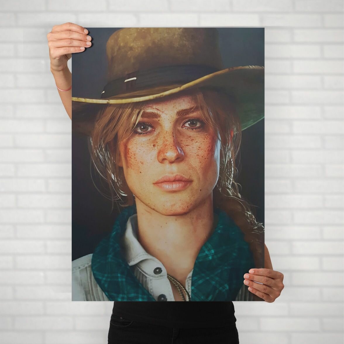 Плакат на стену для интерьера Red Dead Redemption 2 (Сэди Адлер 3) - Постер по игре формата А2 (42x60 см)