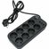 Сетевой фильтр PowerCom SP-08 USB03AB Black <1.8м> 8 розеток, 3xUSB