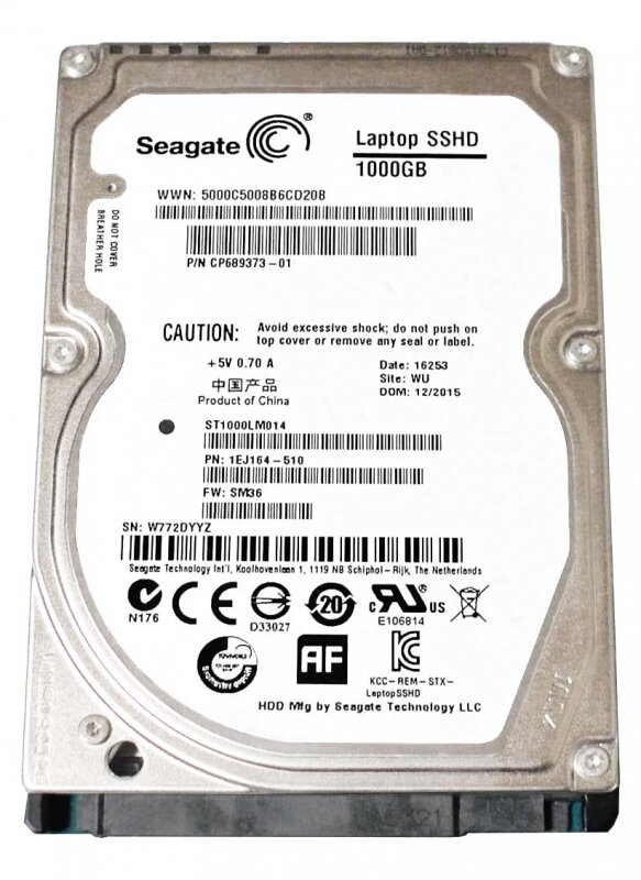 Жесткий диск Seagate 1EJ164 1Tb 7200 SATAII 2,5" HDD