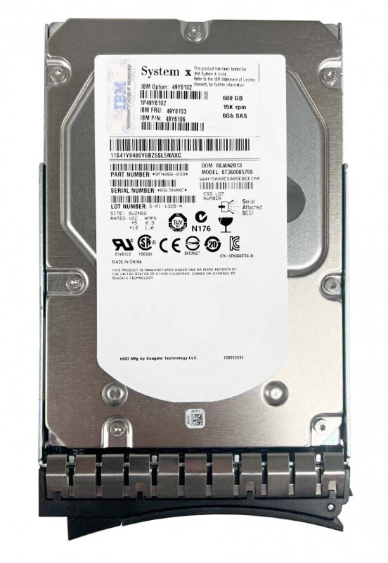 Жесткий диск IBM 49Y6102 600Gb SAS 3,5" HDD