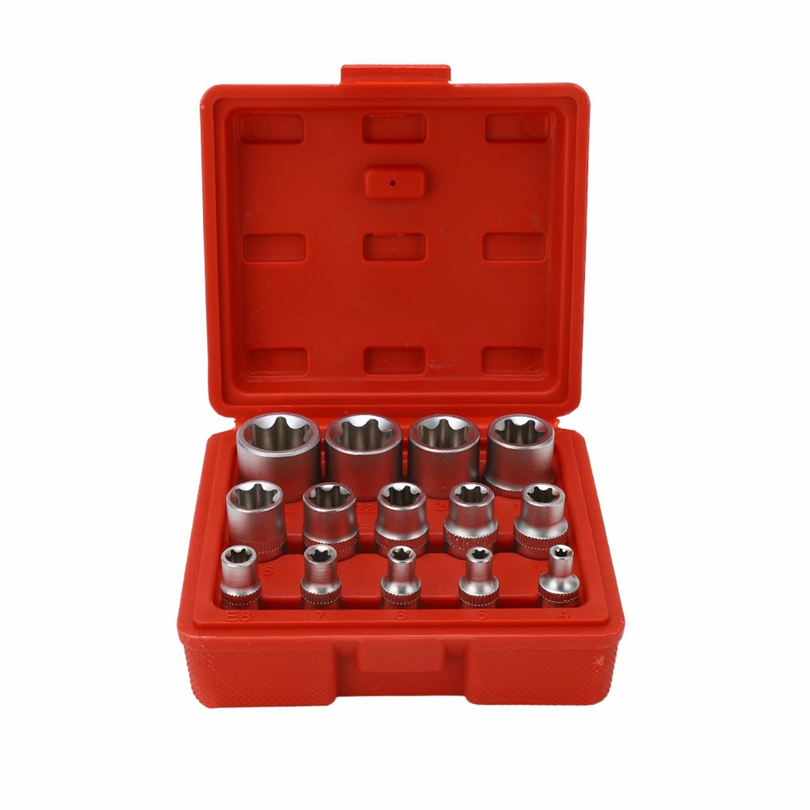 Набор из 14 торцевых головок Torx Star Bit E4-E24, привод 1/4 3/8 1/2 дюйма, инструмент для точной механической и автомобильной работы