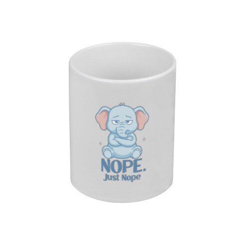 Кружка «Грустный слон: NOPE. Just Nope» (белый)
