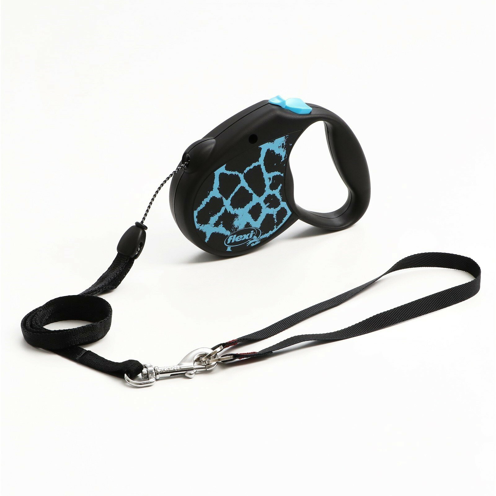 Рулетка Flexi Safari M, 5 м, трос, до 20 кг, голубой жираф (blue Giraffe)