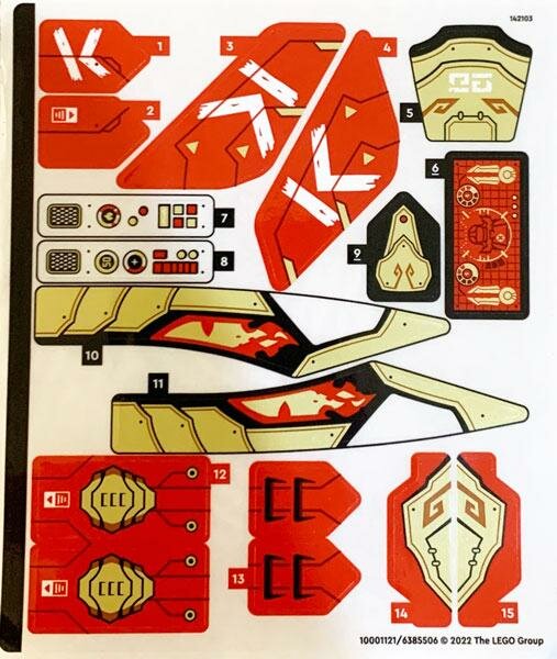 Деталь Lego 71773stk01 Sticker Sheet for Set 71773 - (10001121/6385506)