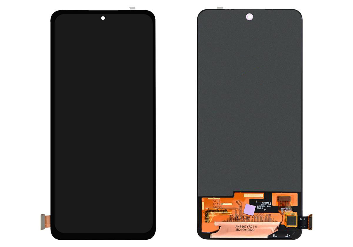 Дисплей (экран) в сборе с тачскрином для Xiaomi Redmi Note 13 4G, Redmi Note 14 4G 23129RAA4G, 23124RA7EO черный OLED small / 1080x2400